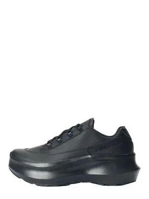 SALOMON Comme Des Garons Sr811 Leather Platform Sneakers - Black