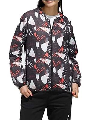 Adidas Adidas Neo Printed Hooded Jacket Black