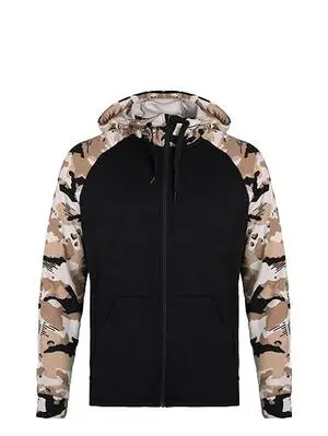 Nike Camouflage Splicing Hooded Jacket - Black