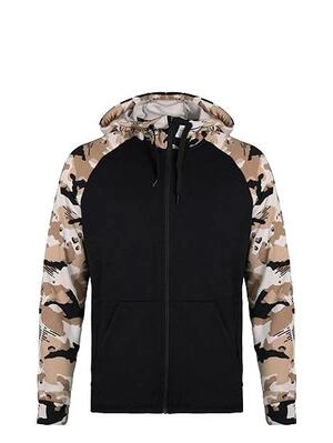 Nike Camouflage Splicing Hooded Jacket - Black