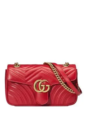 Gucci Gucci GG Marmont Small Matelasse Shoulder Bag Red