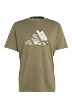 Adidas Train Essentials Seasonal Brand Love Camo T-shirt Asia Sizing - Green