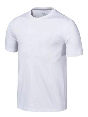 Nike Solid Color Round Neck Pullover Sports Short Sleeve T-shirt - White