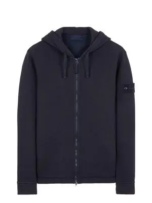 Stone Island Ghost Piece Hooded Full-zip Jacket - Black
