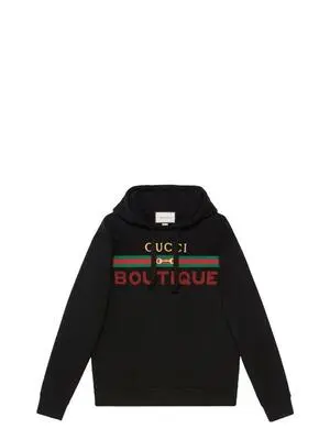 Gucci Boutique Printed Hoodie - Black