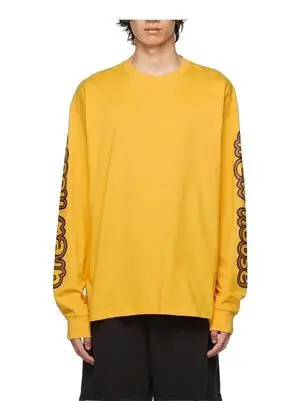Drew House Cartoon Font Long Sleeve T-shirt - Yellow
