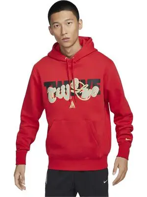 Nike Ja Club Fleece Basketball Hoodie - University Red/celestial Gold