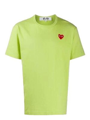 Play Comme Des Garcon Comme Des Garcons Play Logo Pattern Short Sleeve Green Green