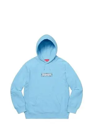 Supreme Bandana Box Logo Hooded Sweatshirt - Light Blue