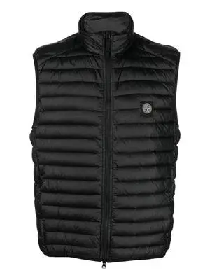 Stone Island Patch Nylon Down Vest - Black