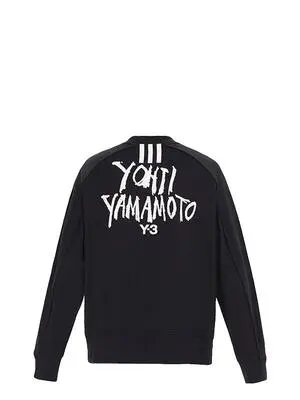 Adidas Y-3 Yohji Yamamoto Back Logo Print Sweatshirt - Black