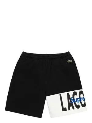 Supreme X Lacoste Logo Panel Sweatshort - Black
