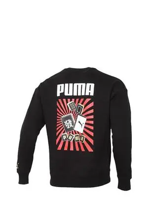 PUMA Yotox Crew Neck Sweater - Black/white/red