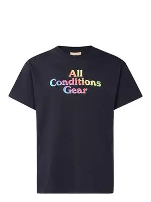 Nike Gradient Multi-color Alphabet Printing Short Sleeve - Black