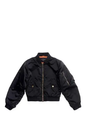 Balenciaga Shrunk Bomber Jacket - Black