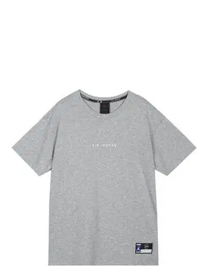 JORDAN X Fragment Design Crossover Solid Color Round Neck Short Sleeve - Gray
