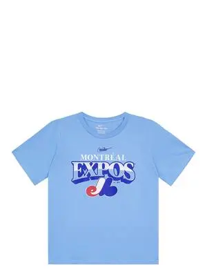 Nike Montreal Expos Cooperstown Collection Rewind Arch T-shirt 'powder - Blue