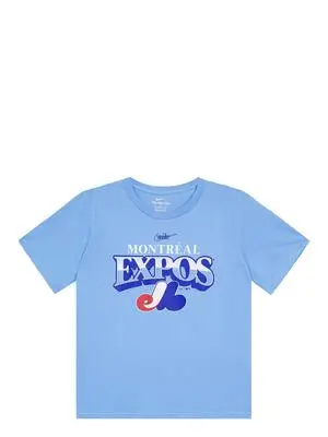 Nike Montreal Expos Cooperstown Collection Rewind Arch T-shirt 'powder - Blue