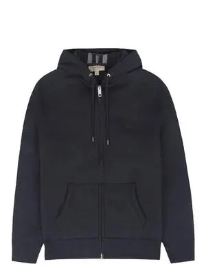 Burberry Zip-up Hooded Cardigan - Blue