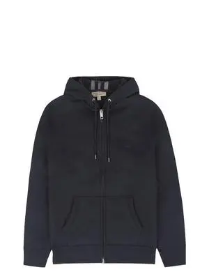 Burberry Zip-up Hooded Cardigan - Blue