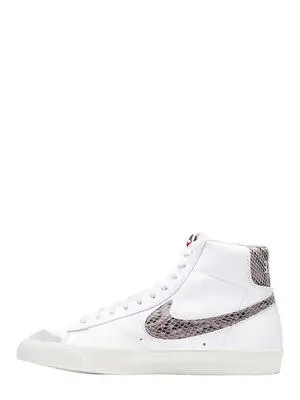 Nike Blazer Mid '77 High Top Sneakers With Snakeskin Detail - White