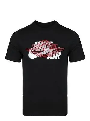 JORDAN Air Wings Round-neck Short-sleeve Tee - Black