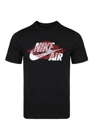 JORDAN Air Wings Round-neck Short-sleeve Tee - Black