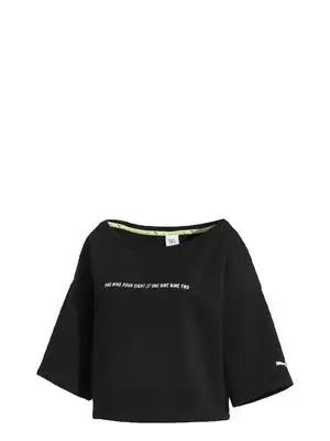 PUMA Printed Round Neck Sweatshirt - Black