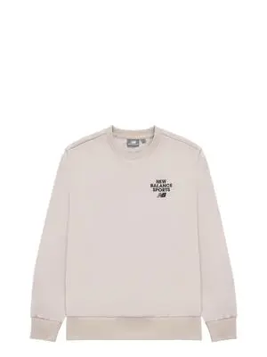 NEW BALANCE Crewneck Sweatshirt - Beige/black