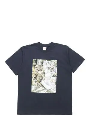 Supreme Money Printing Short Sleeve Navy - Blue