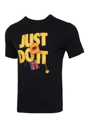 Nike Dri-fit Just Do It. Alphabet Print Short Sleeve T-shirt - Black