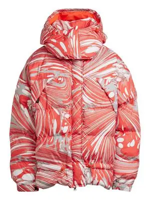 Adidas Padded Zip-up Jacket - Orange/white