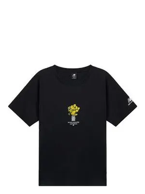 NEW BALANCE New Balance Naijel Series Flowers Printing Sports Round Neck Short Sleeve Black T-shirt Black
