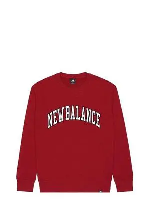 NEW BALANCE Alphabet Print Crewneck Sweatshirt - Red