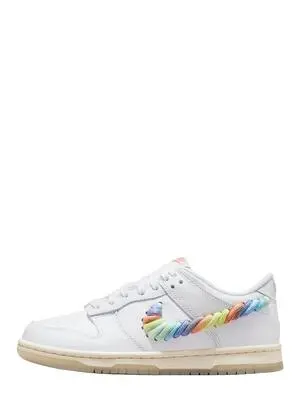Nike Dunk Low "rainbow Swoosh" Sneakers - White/multi-color/dark Pony