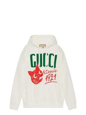 Gucci Cotton Jersey Hoodie - White