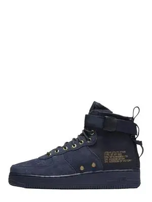 Nike Sf Air Force 1 Mid "obsidian - Obsidian/black