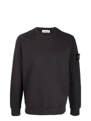 Stone Island STONE ISLAND Logo Patch Crewneck Sweatshirt Black