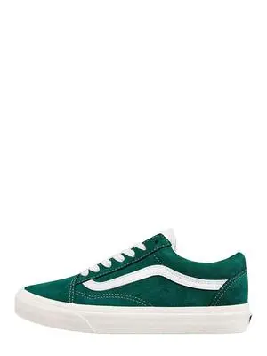 VANS Old Skool Lace-up Sneakers - White/green