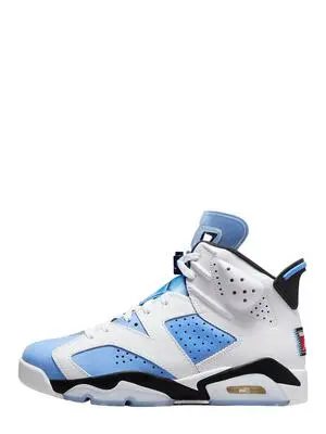 JORDAN Air Jordan 6 Retro "UNC Home" High Top Sneakers White/blue
