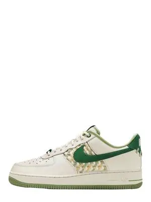 Nike Force 1 Low "nai-ke" Sneakers - White/beige/green