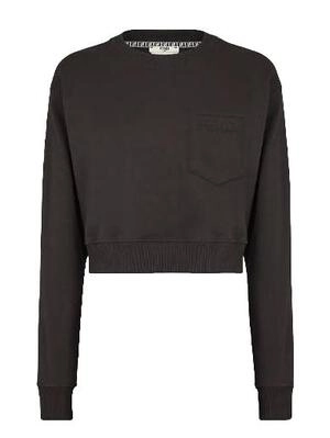 Fendi Cropped Sweatshirt - Black