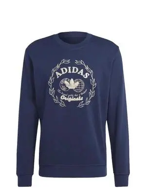 Adidas Graphics Archive Crew Sweatshirt - Blue