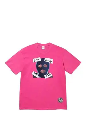 Supreme Ss26 God Save Us T-shirt - Fuchsia