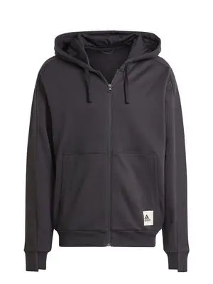 Adidas Lounge French Terry Full-zip Sweatshirt - Black