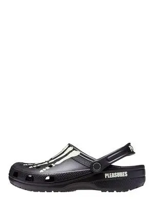 CROCS Pleasures X Classic Clog "skeleton Glow In The Dark - Black