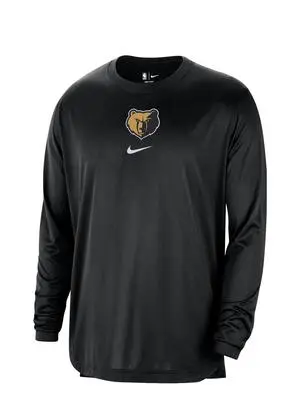 Nike X Nba Dri-fit Memphis Grizzlies City Edition Long Sleeve Shirt - Black