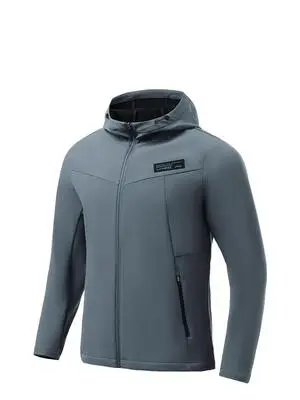 LI-NING Hooded Zip-up Windbreaker Jacket - Grey