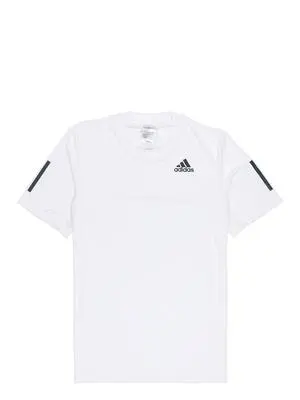 Adidas Solid Color Stripe Sports Breathable T-shirt - Multi-color