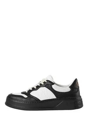 Gucci Gucci GG Embossed Leather Sneakers Black/white